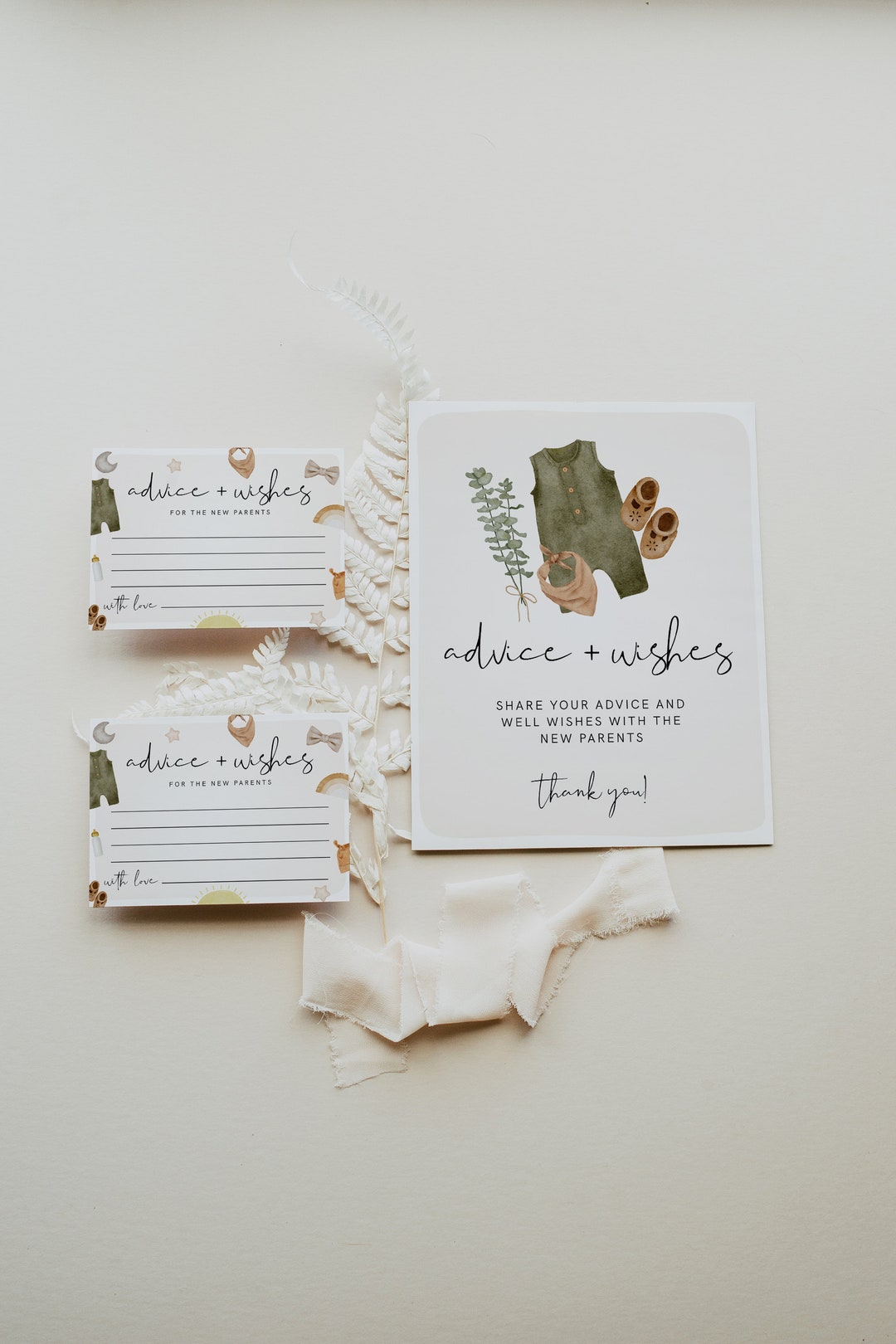 Advice for New Parents, Baby Advice Sign and Cards, Clothes Baby Shower ...