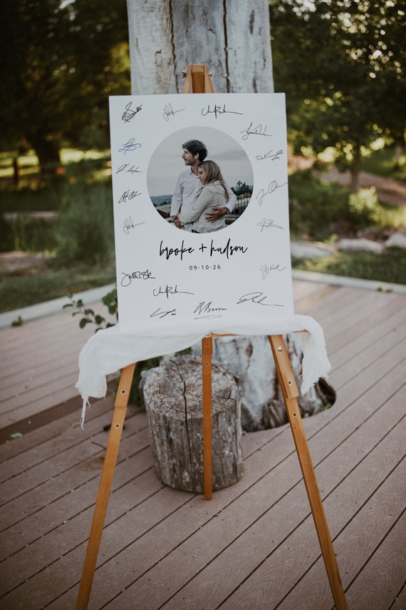 Photo Wedding Signature Board Template Signature Sign Modern - Etsy