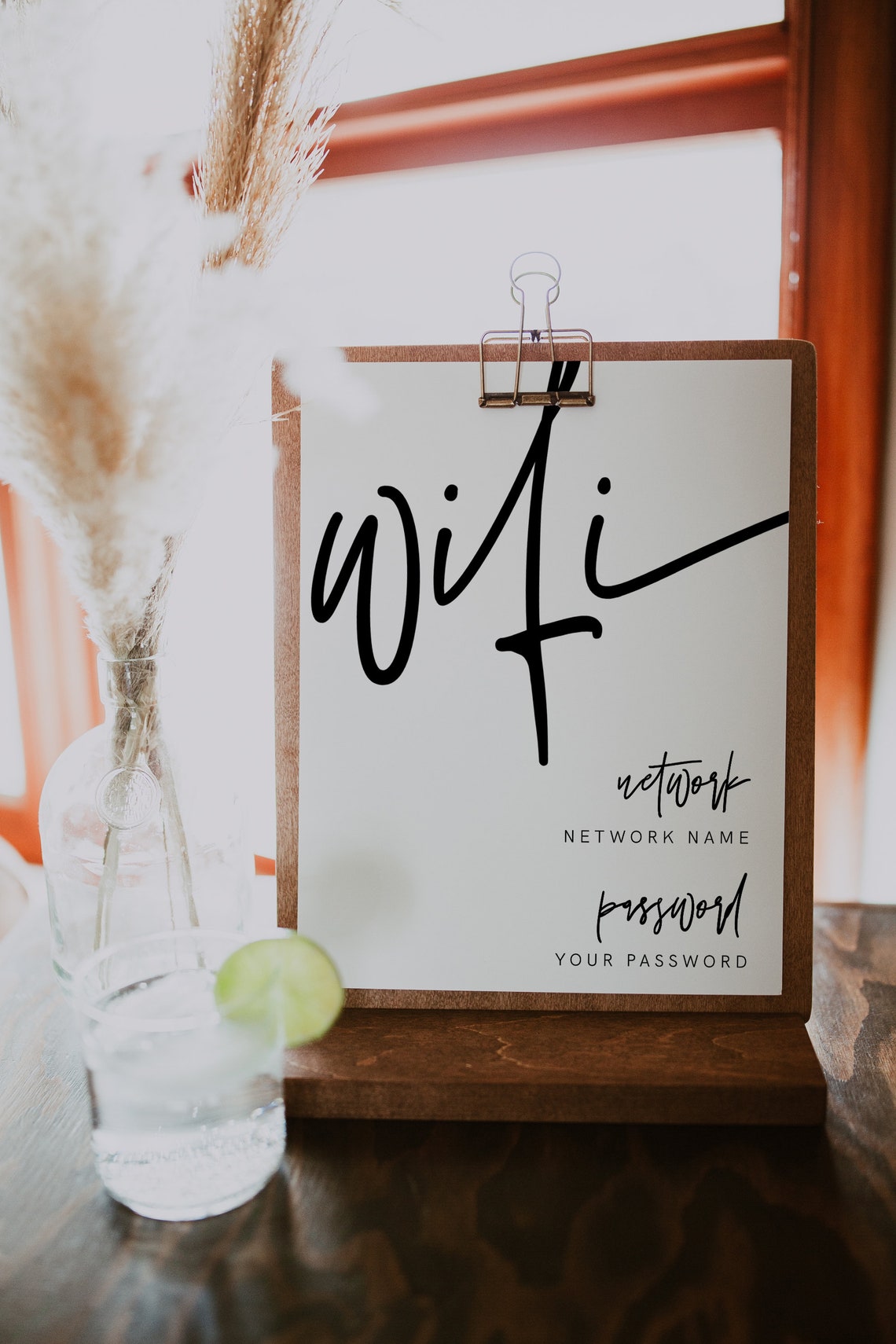 Wifi Password Sign Printable Editable Wifi Sign Template - Etsy