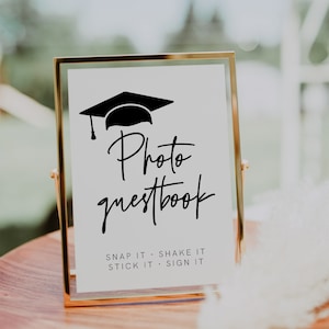 Graduation Photo Guest Book, Graduation Guest Book Sign, Printable ...