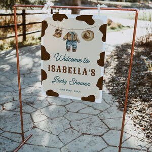 Cowboy Baby Shower Welcome Sign Template, West Baby Shower, Rodeo Baby ...