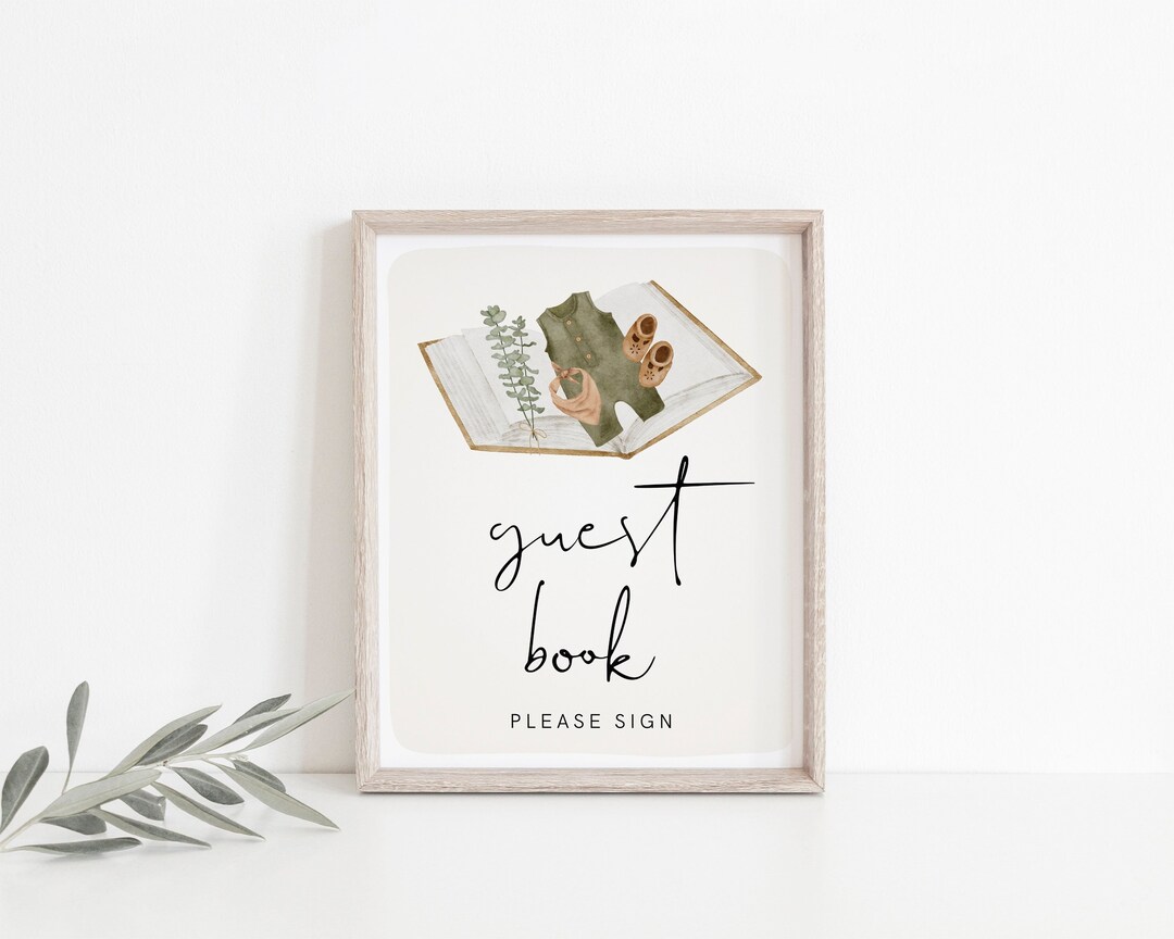 Please Sign Our Guestbook Sign Printable, Boho Baby Shower Sign Our ...