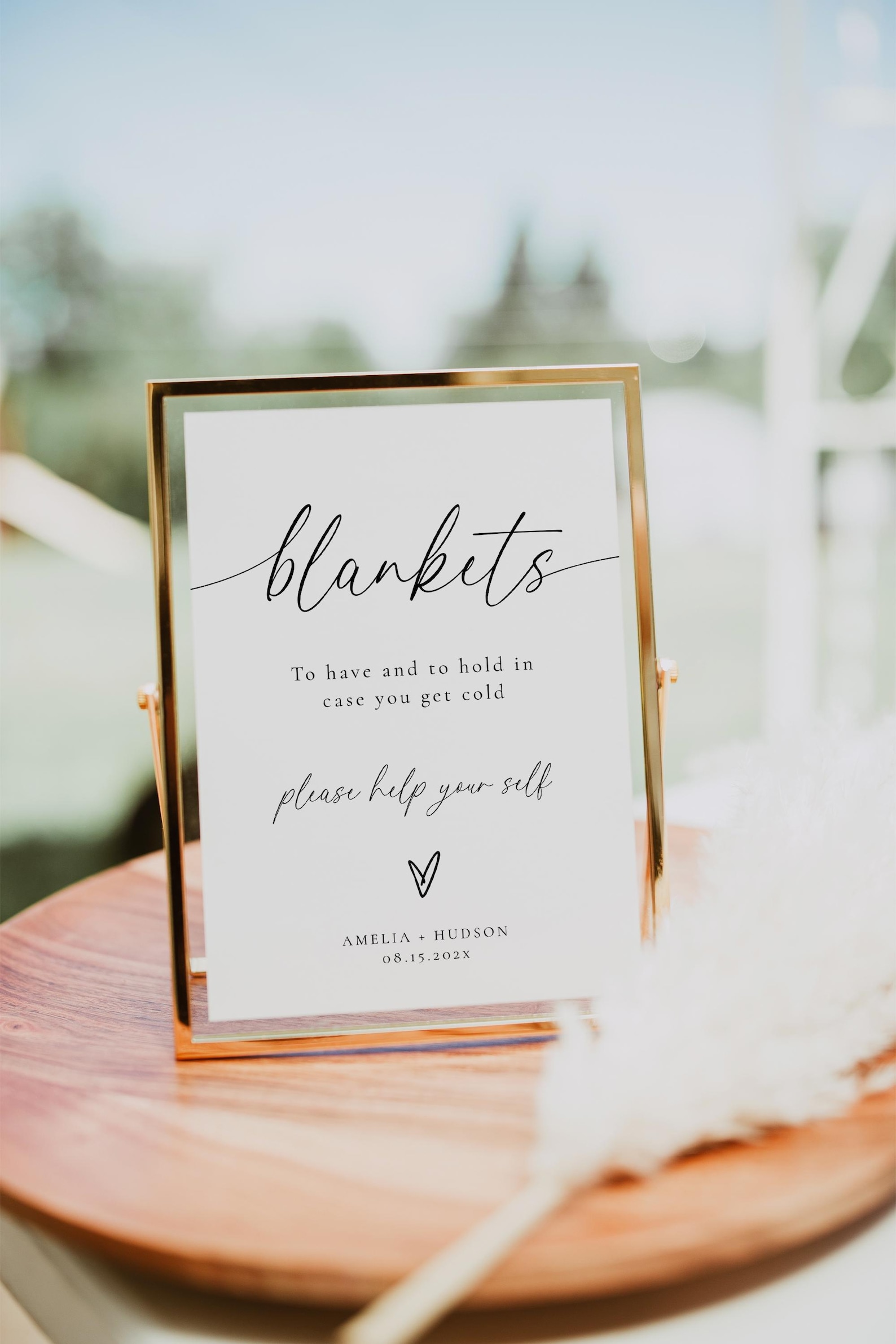 Minimalist Blankets Wedding Sign Template, Have and to Hold in Case You ...