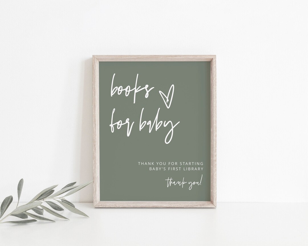 Minimalist Book for Baby Sign, Printable Baby Shower Book for Baby Sign ...