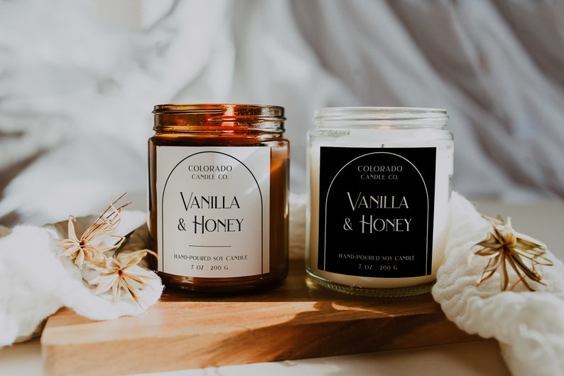 Candle Label Template Arch Modern Minimal Product Label - Etsy