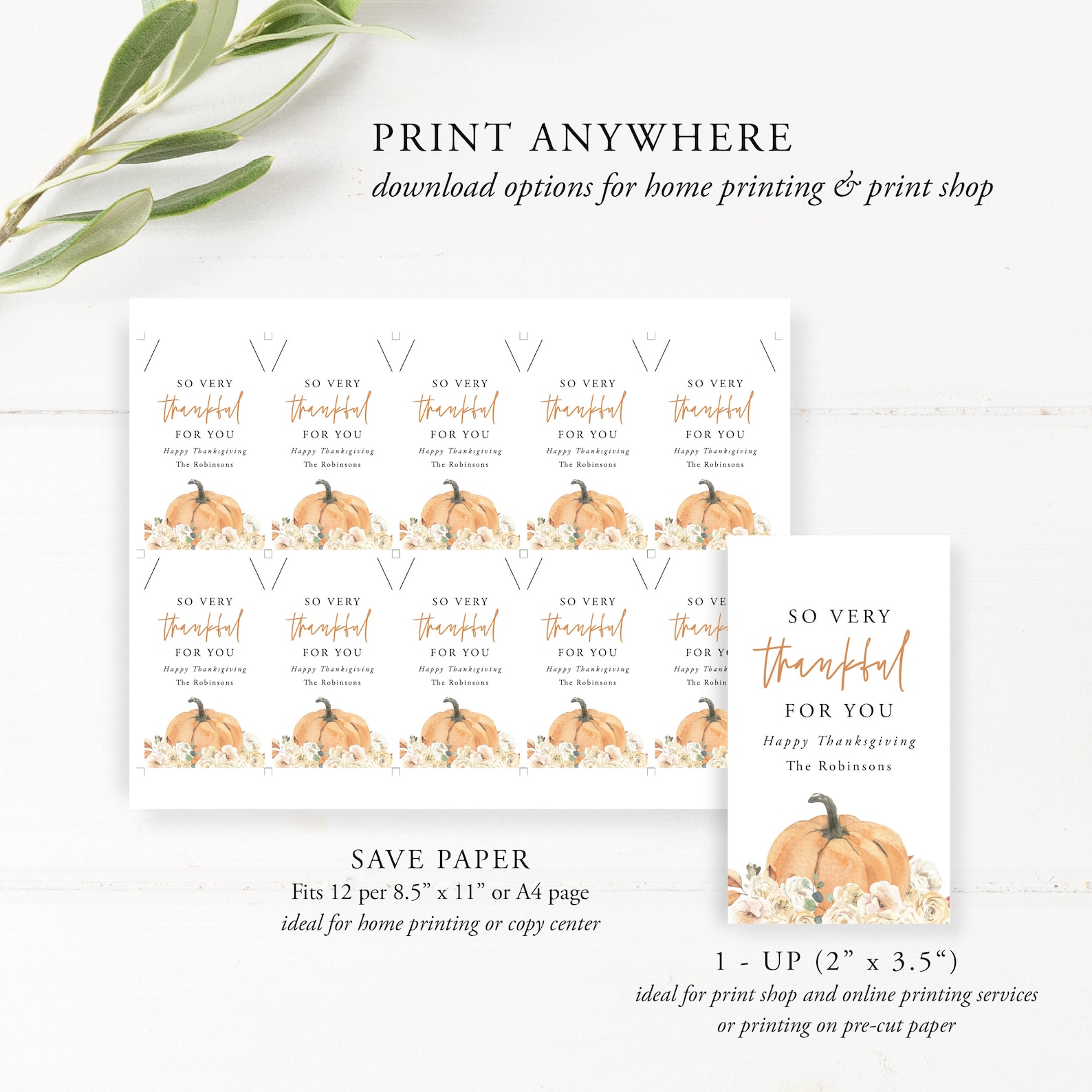 Fall Thankful Gift Tag Printable Thankful Tag Friendsgiving - Etsy