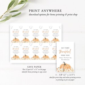 Fall Thankful Gift Tag, Printable Thankful Tag, Friendsgiving Tag ...