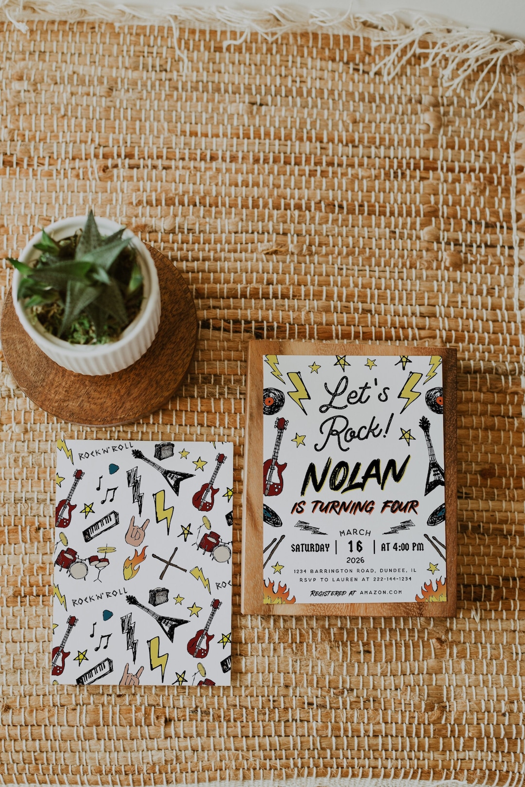 Rock and Roll Birthday Invitation, Guitar Birthday, Punk Rock Birthday ...