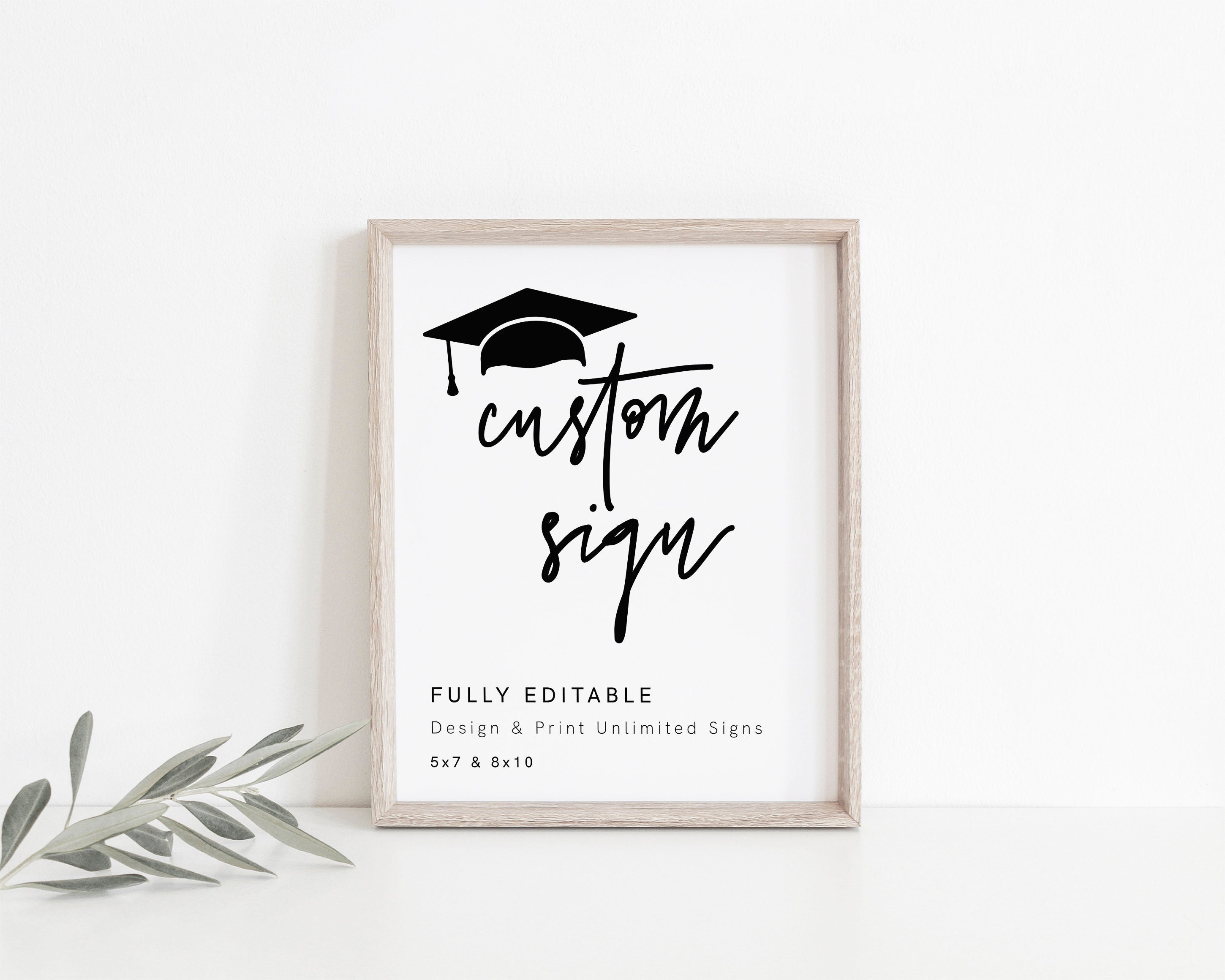 Graduation Sign Template Custom Sign Minimalist Graduation - Etsy