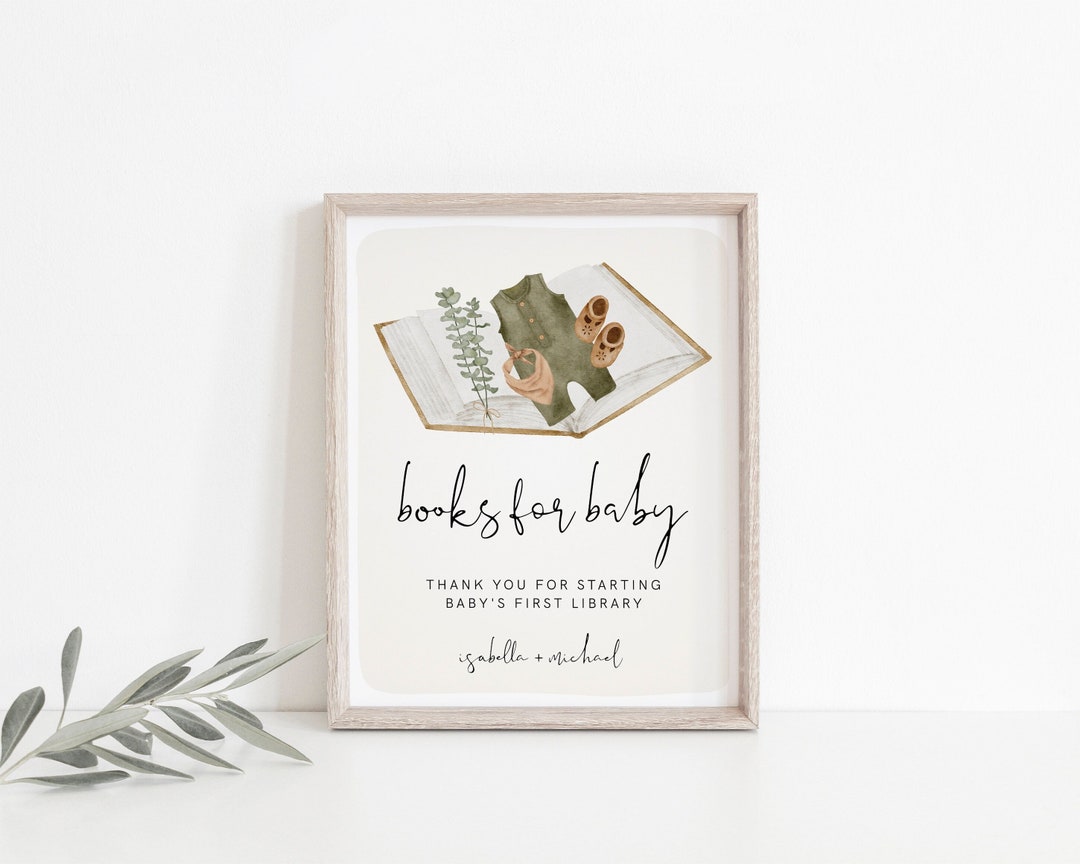 Boho Book for Baby Sign, Printable Baby Shower Book for Baby Sign ...
