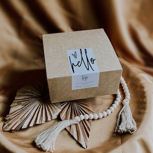 Box Seal Sticker Template, Modern Packaging Design, Editable Box Label ...