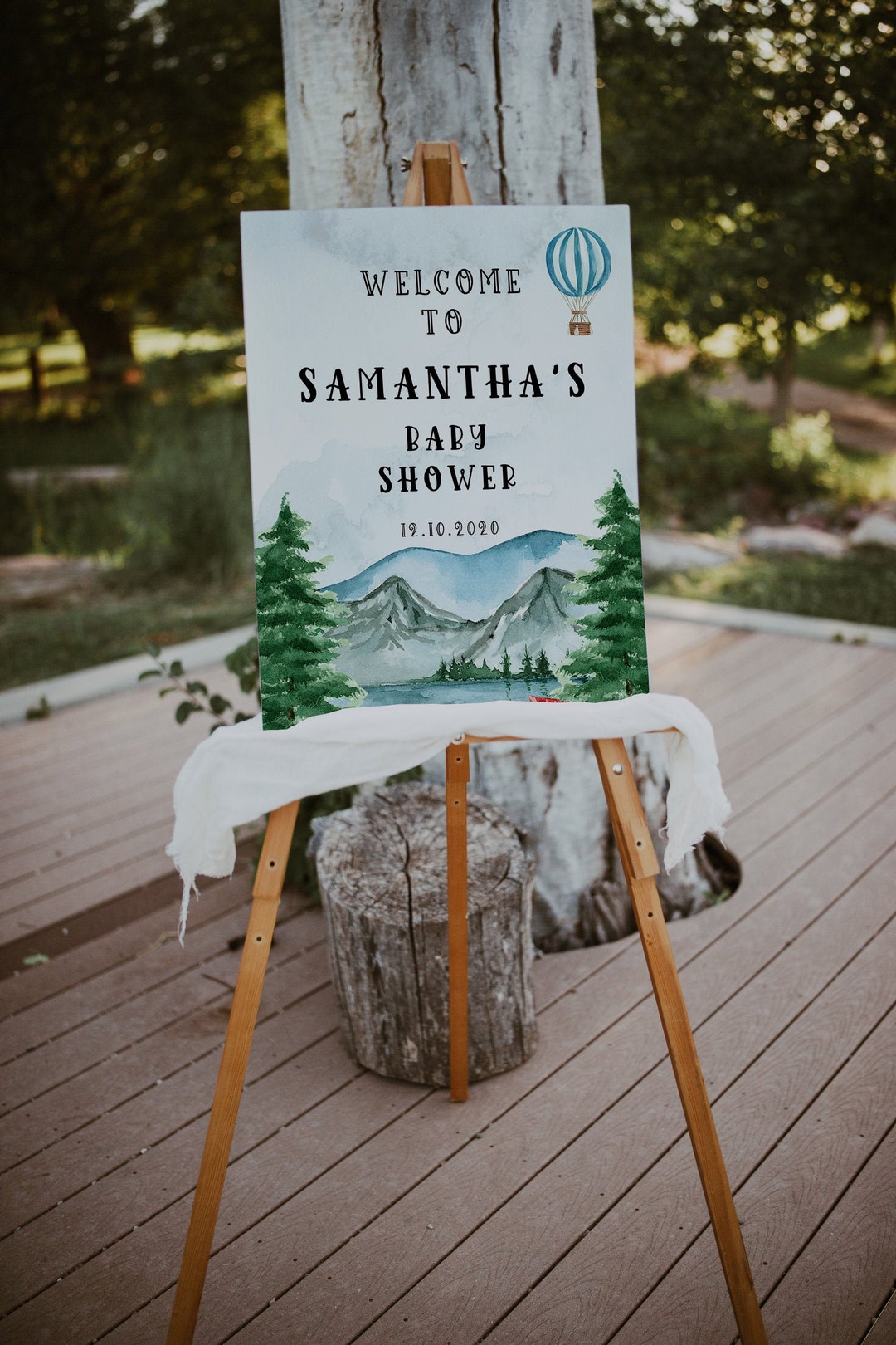 Mountain Welcome Sign Template, Shower Welcome Sign, Woodland Welcome ...