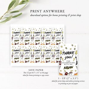 Rock and Roll Favor Tag Template, Rocked One Year 1st Birthday Tag ...