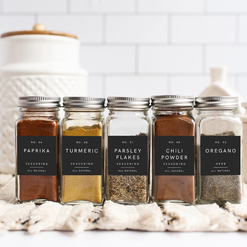Black Labels for Jars - Etsy