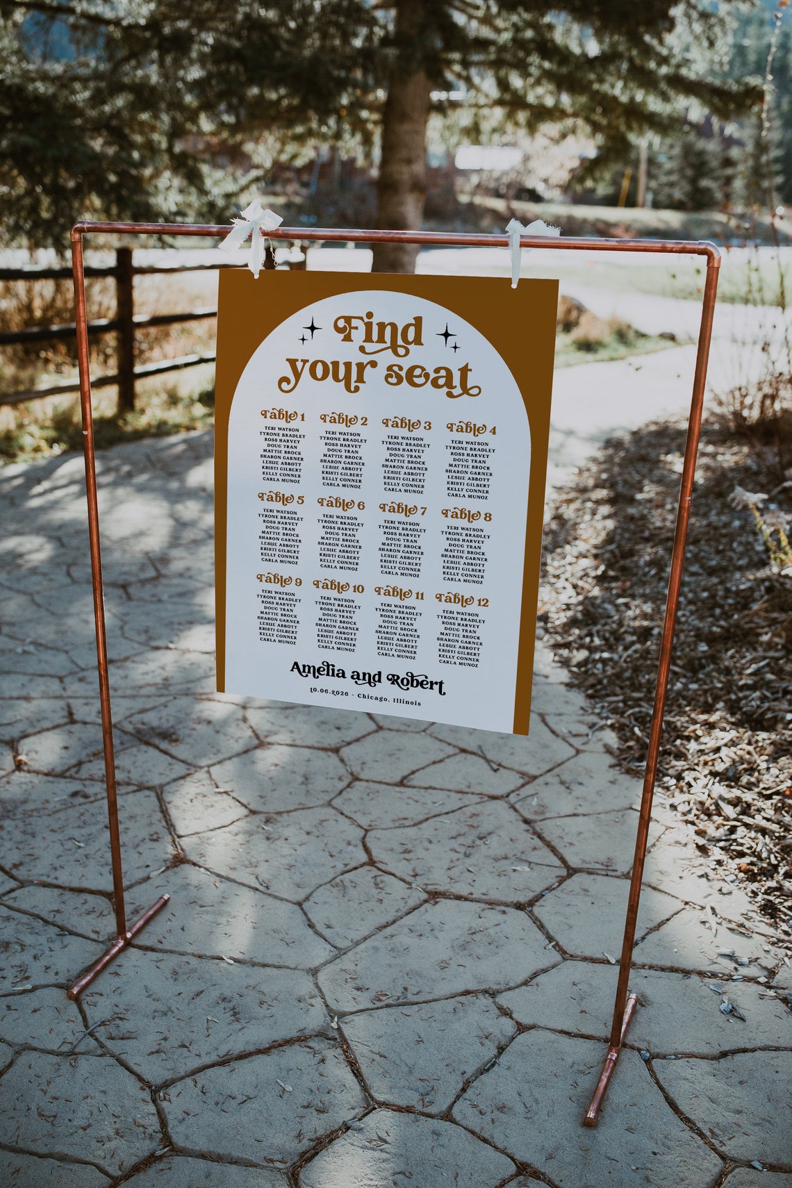 Retro Seating Chart Poster Template Printable Wedding Seating - Etsy