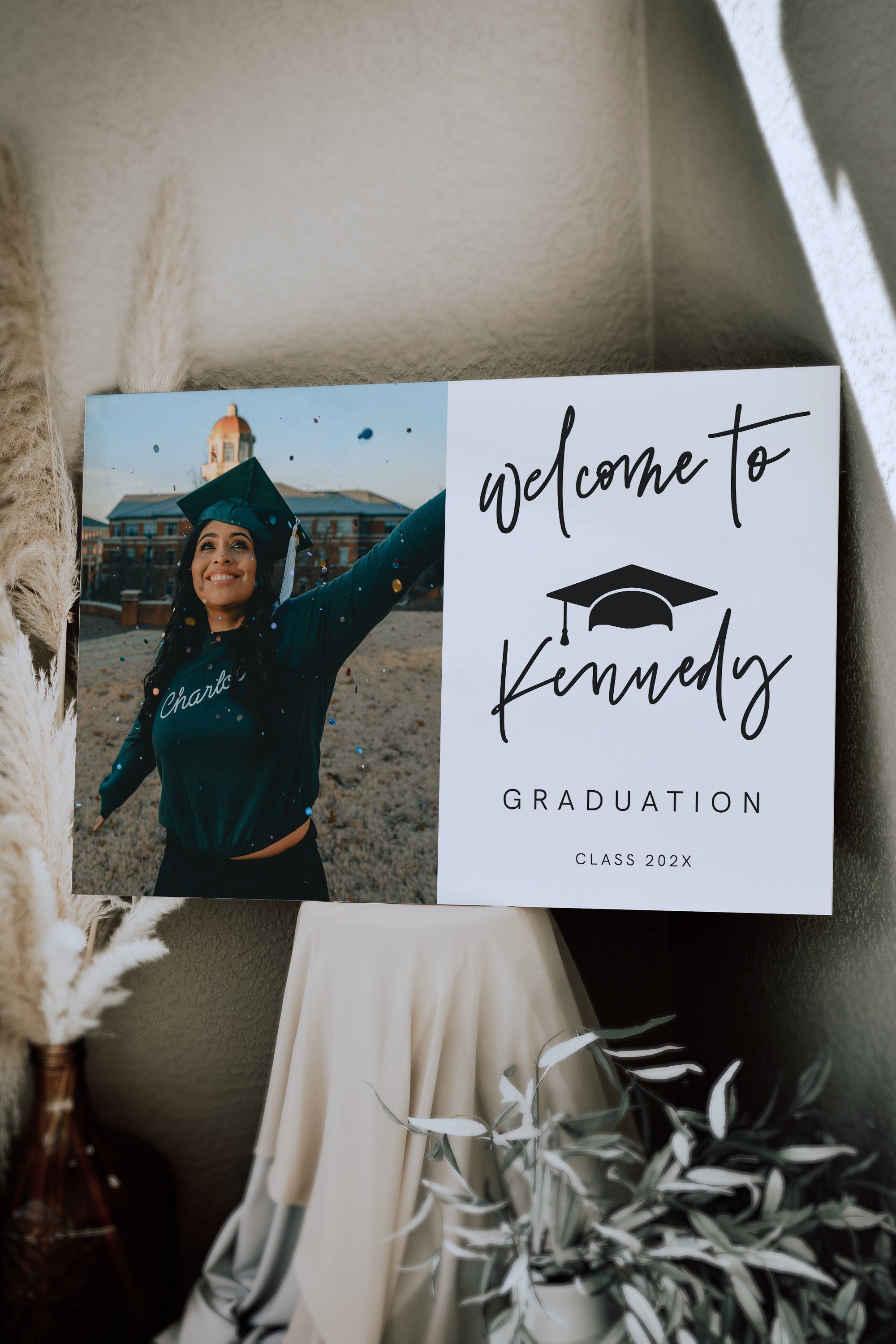Photo Graduation Welcome Sign Template Graduation Poster | Etsy