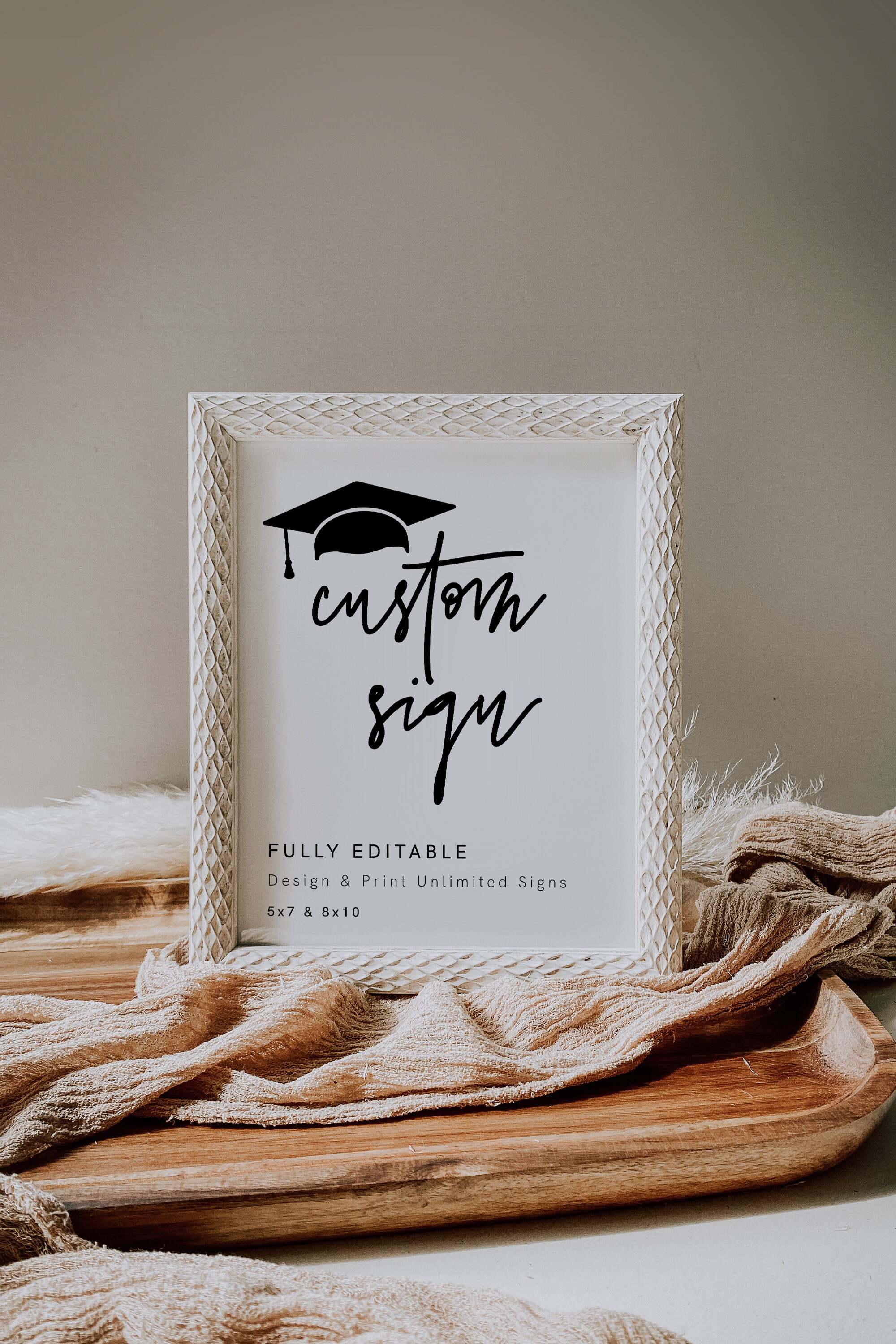 Graduation Sign Template Custom Sign Minimalist Graduation - Etsy