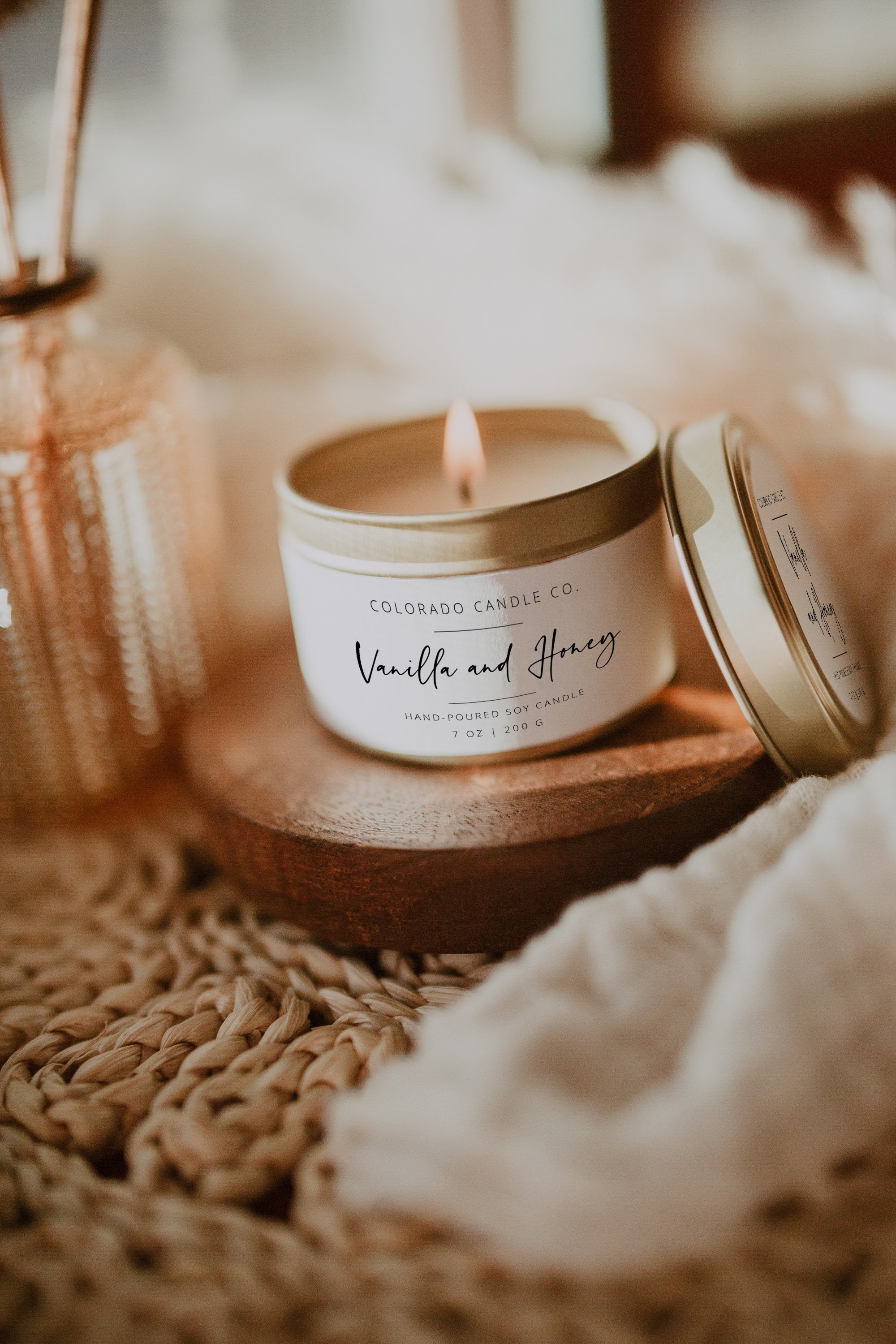 Modern Candle Tin Labels Template Editable Product Diy Etsy