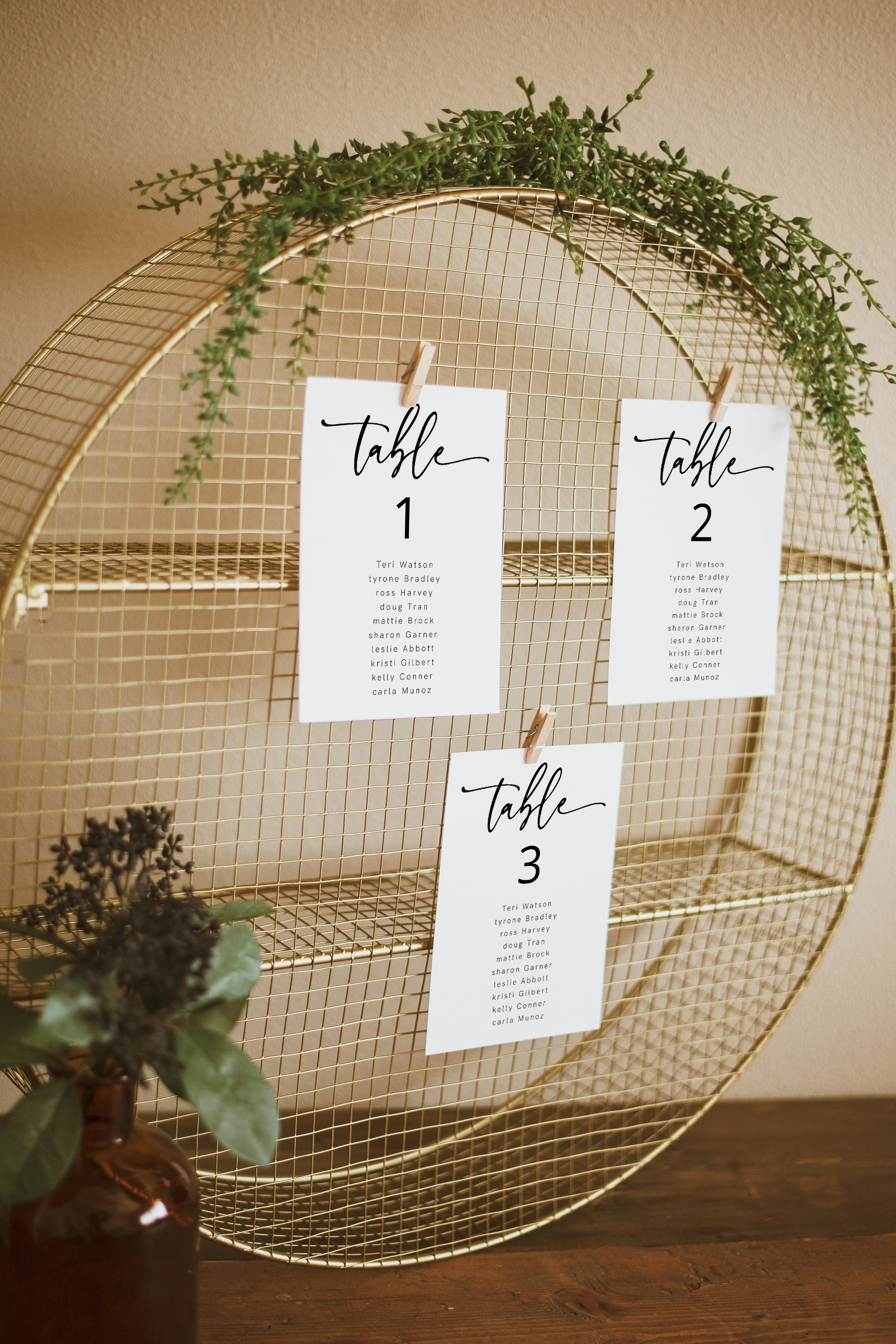 Modern Wedding Seating Chart Card Moder Wedding Seating Chart - Etsy