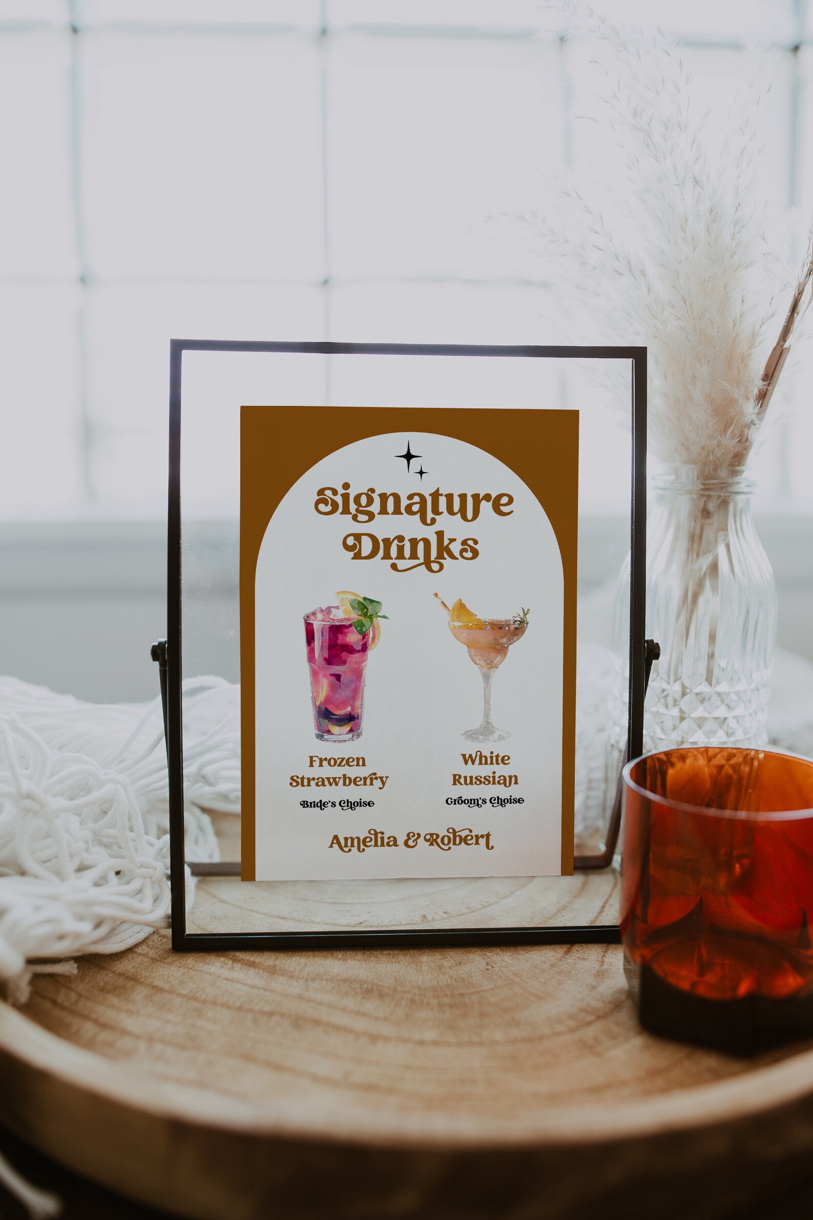Printable Signature Cocktails Sign, Editable Signature Cocktails ...