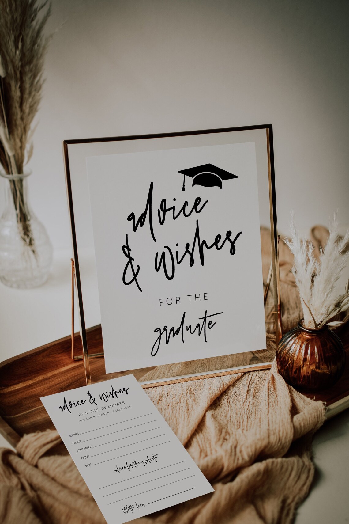 Graduation Advice Cards and Sign Advice and Wishes Sign - Etsy