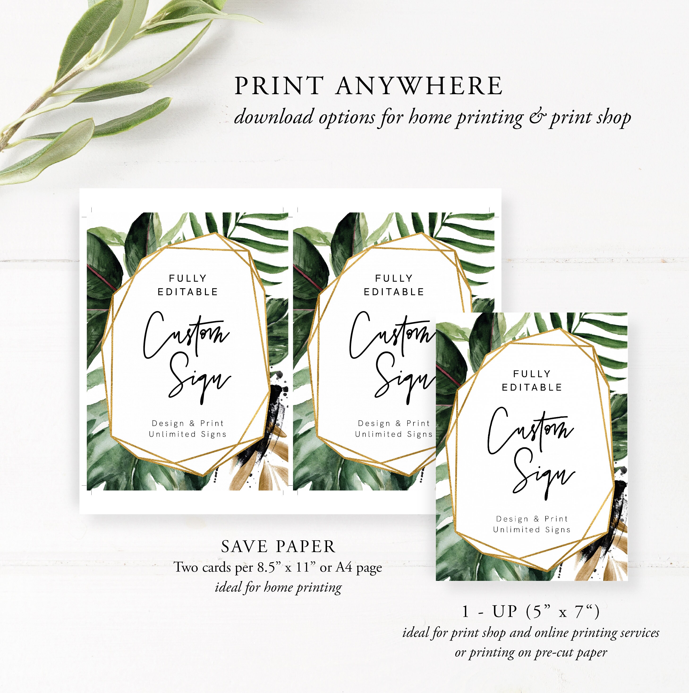 Tropical Sign Template Custom Sign Tropical Sign Printable | Etsy