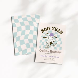 Halloween Birthday Invitation, Boy Halloween Invite, Halloween Birthday ...