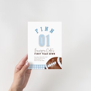 First Year Down Digital Birthday Invite, First Birthday Invitation ...