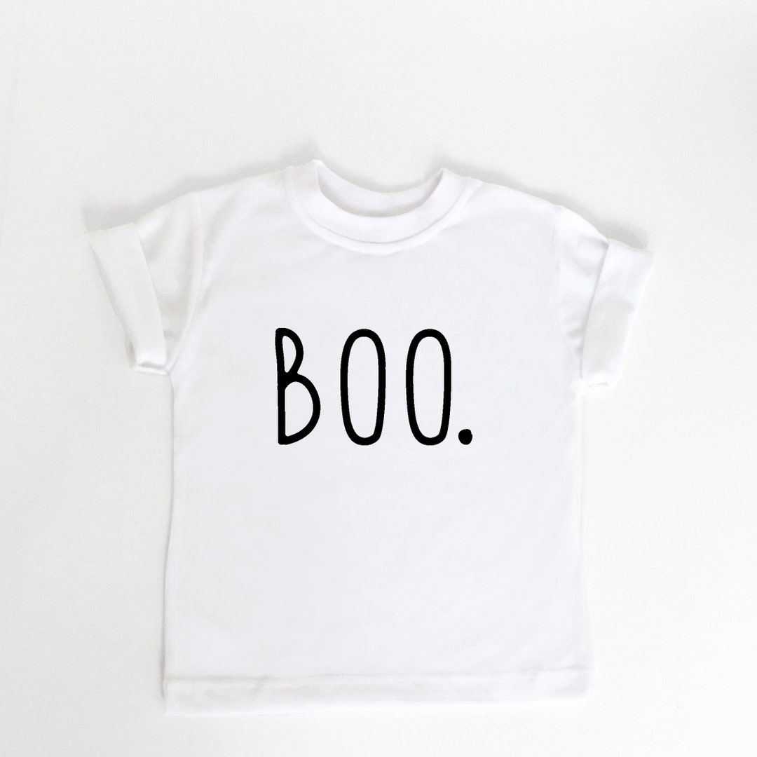Kids Halloween Shirt, Boo, Halloween Apparel , Kids Tee, Monochrome ...