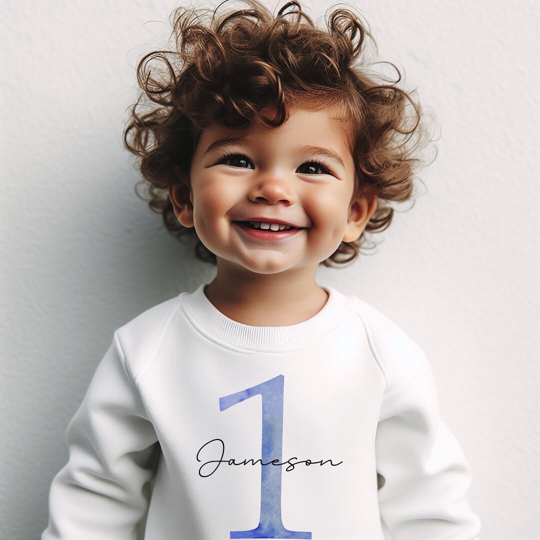 First Birthday Boy Outfit, Blue Bubble Romper, 1st Birthday Sweatshirt ...