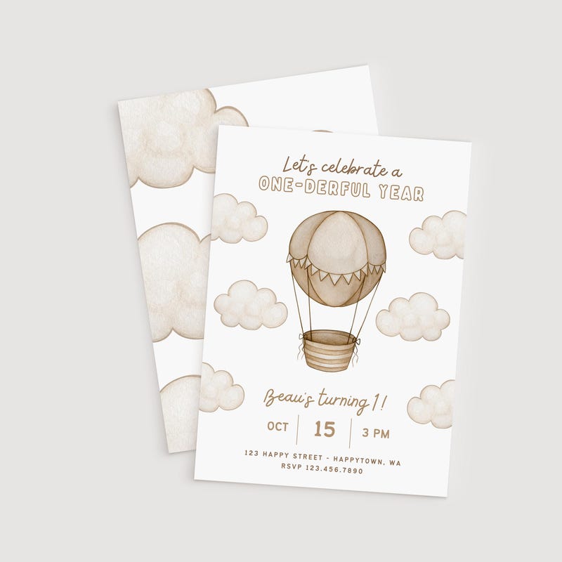 Balloon Invitation - Etsy