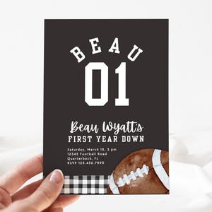 First Year Down Digital Birthday Invite, First Birthday Invitation ...