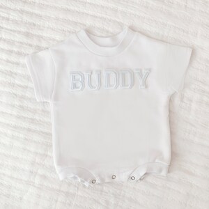 Neutral Baby Romper, Bubble Romper, Custom Name Baby Romper, Baby ...