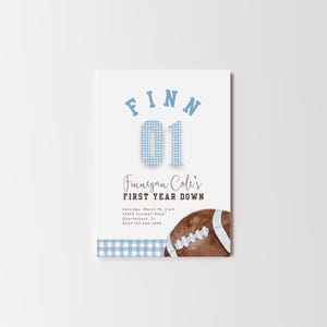 First Year Down Digital Birthday Invite, First Birthday Invitation ...