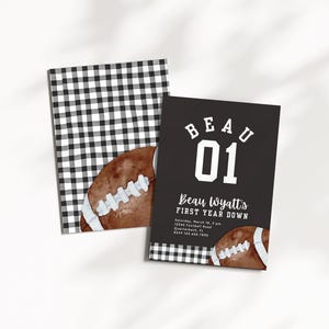 First Year Down Digital Birthday Invite, First Birthday Invitation ...