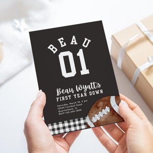First Year Down Digital Birthday Invite, First Birthday Invitation ...
