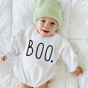 First Halloween Baby Outfit, Baby First Halloween, Boo, Bubble Romper ...