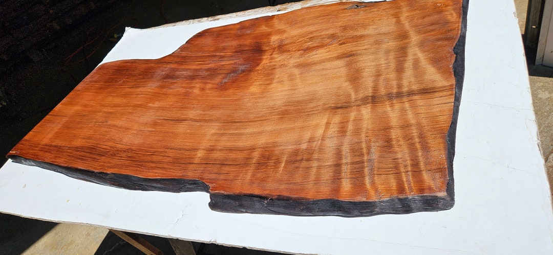 Old Growth Redwood Root Live Edge Slab W/burned Edges. Super Figuring ...