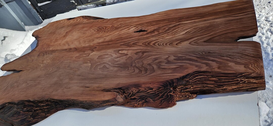 Old Growth Redwood Root Live Edge Slab W/burned Edges, Table Top, Wall ...
