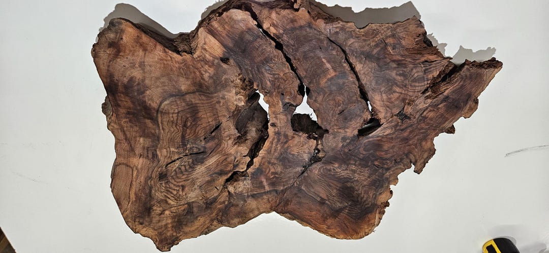 Claro Black Walnut Stump Root Slab, Insane Grain, Wall Art, Stump ...
