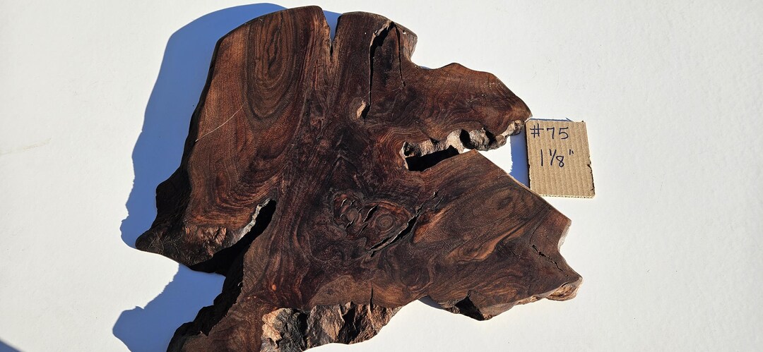 Claro Black Walnut Live Edge Root Slab. Charcuterie Board, Wall Art ...