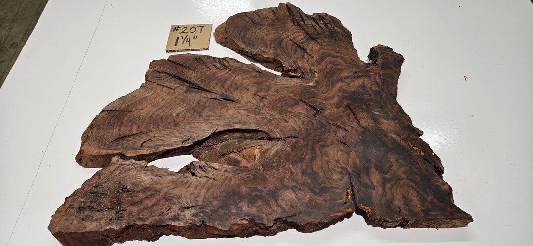 Claro Black Walnut Stump/root Slab, Insane Grain, Burl Spilkes, Organic ...