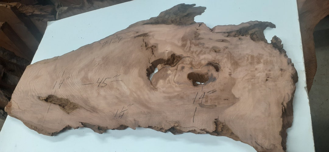 Old Growth Redwood Root Live Edge Slab W/burned Edges - Etsy
