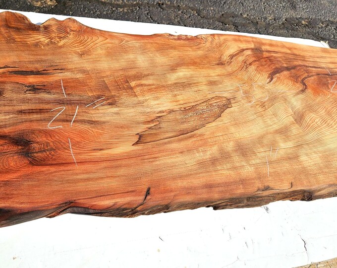 Old Growth Redwood Root Live Edge Slab W/burned Edges. (some Faux Edge ...