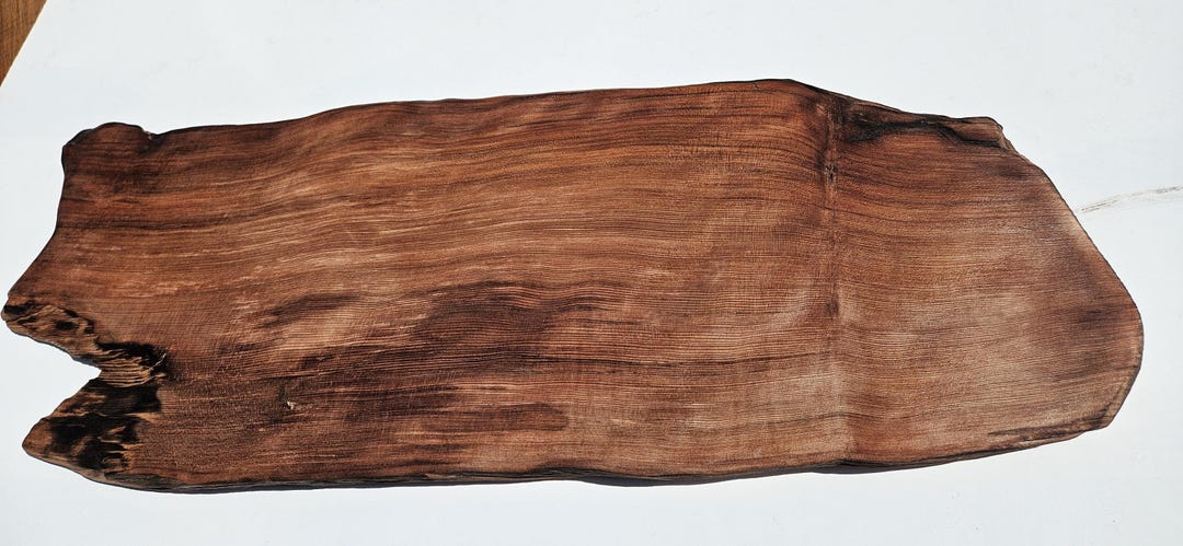 Old Growth Redwood Root Live Edge Slab W/light Burned Edges. - Etsy