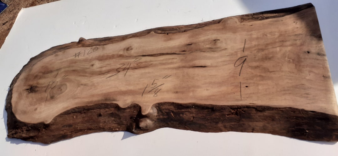 Claro Black Walnut Live Edge Slab. Small Side Table Slab, Shelf, Wall ...