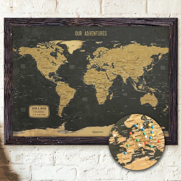 World Map With Foam Board - Etsy