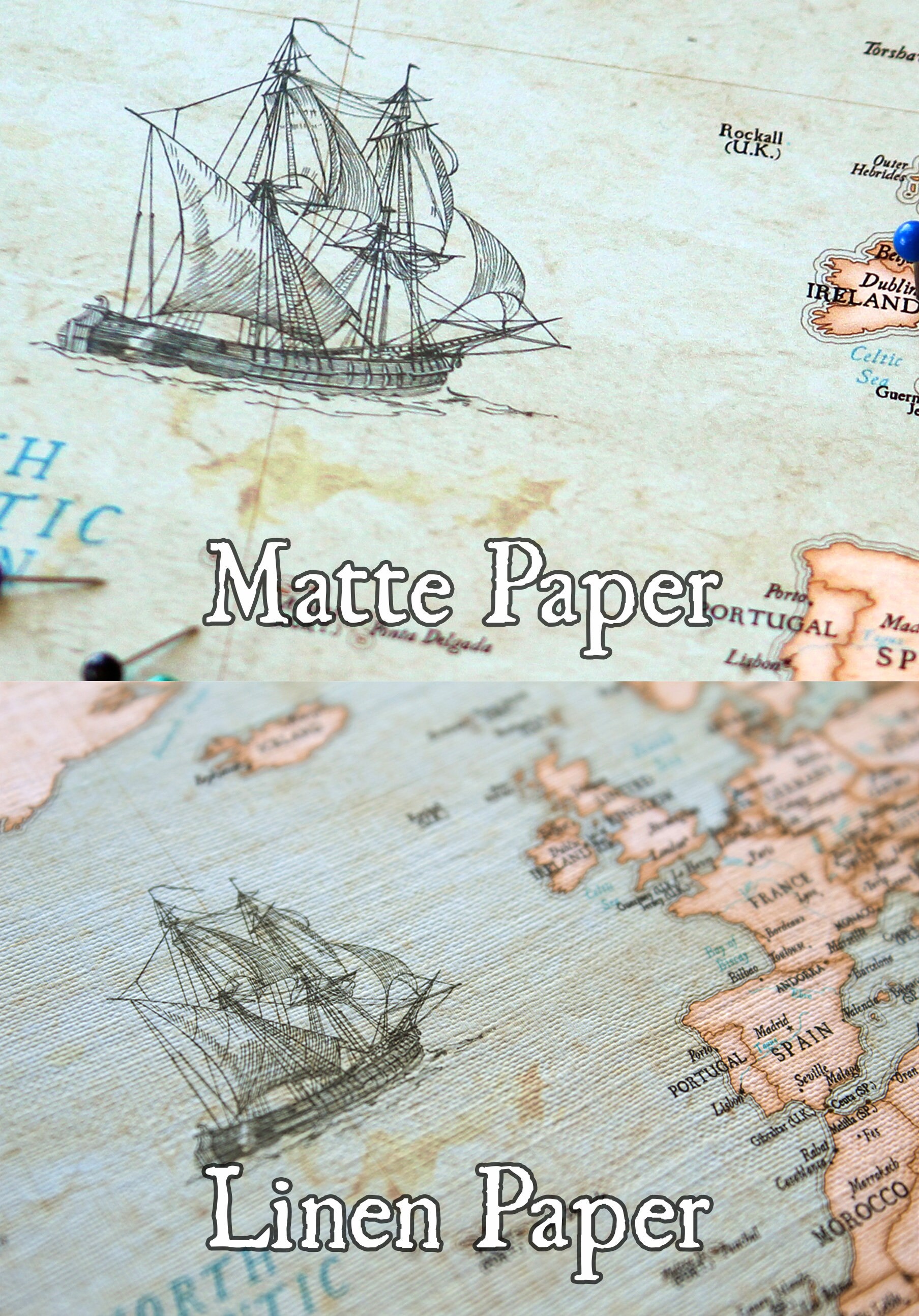 World Map Push Pin Rustic Style 13x19 Personalized | Etsy