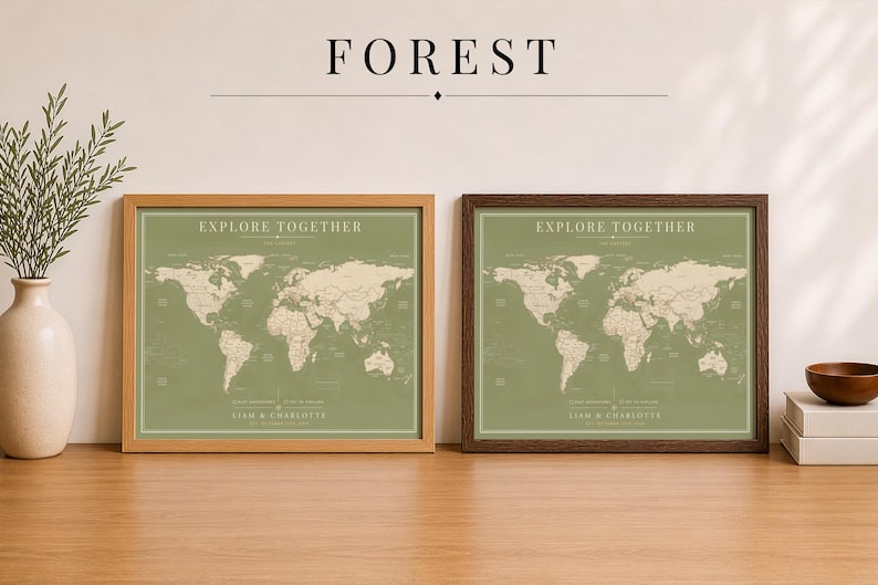 Push Pin World Map – Personalized Framed Travel Map With Pins - Etsy