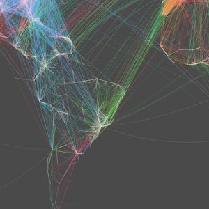 Flight Patterns World Map Poster 24x36 - Etsy